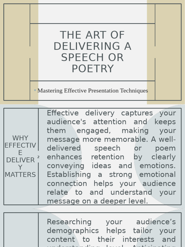 Mastering Speech and Poetry Delivery | PDF | Poetry | Body Language