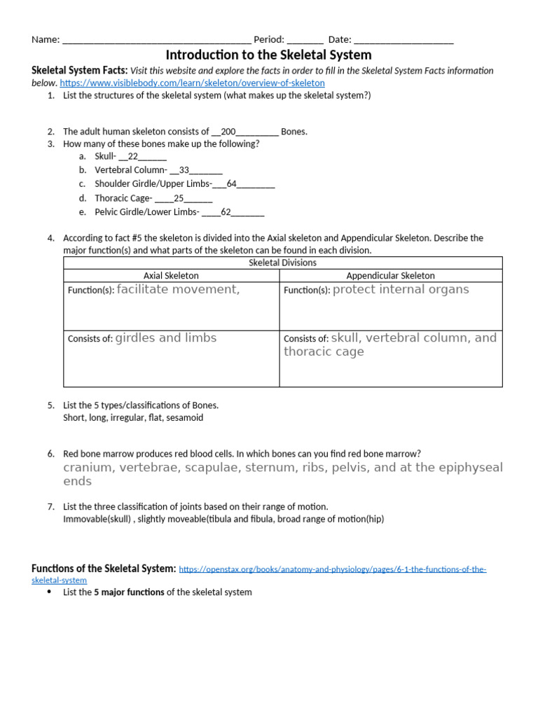 Introduction to the Skeletal System-3940f4-133dd7 | PDF