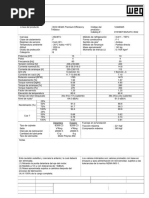 Motor Trifásico WEG W22 IE1 Data Sheet | PDF