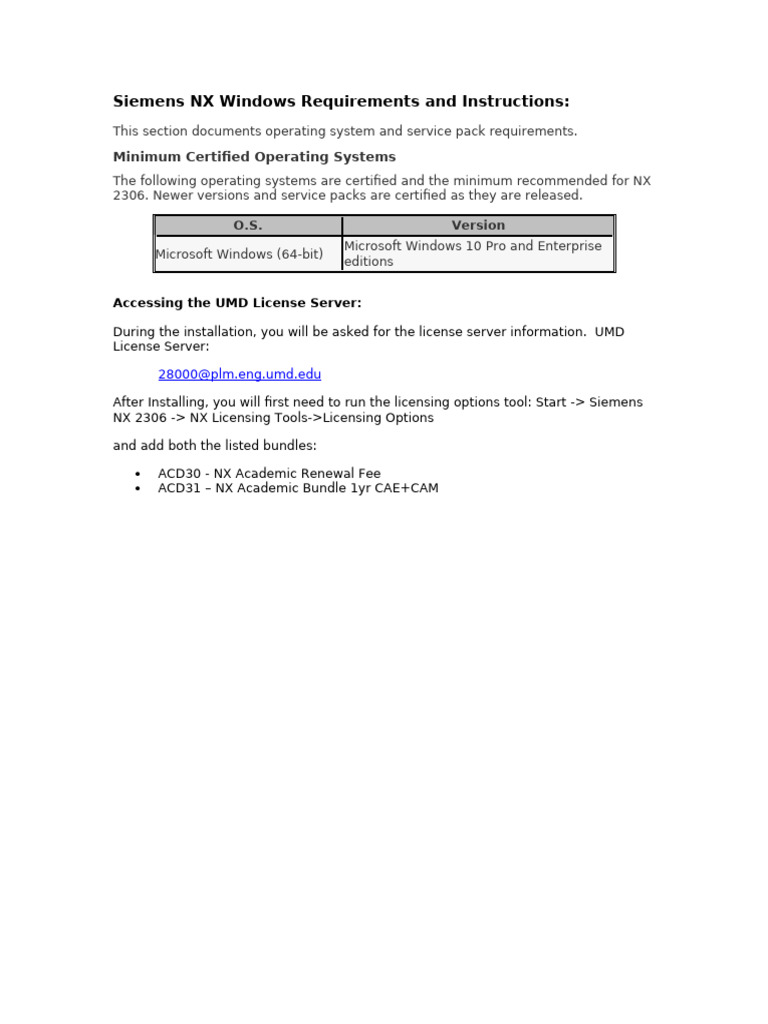 NX Windows 2306 | PDF