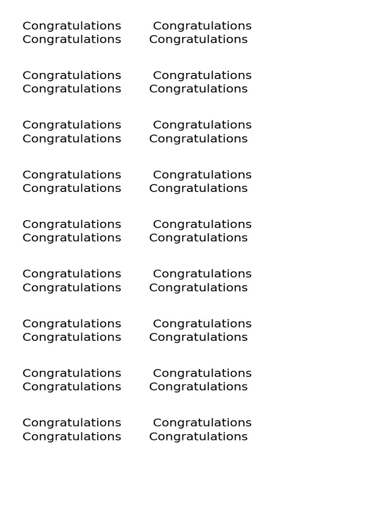 NINA Congratulations | PDF