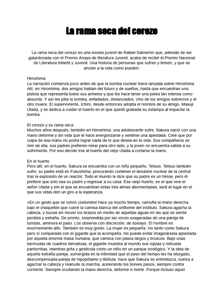 La Rama Seca Del Cerezo-Ressumen | PDF