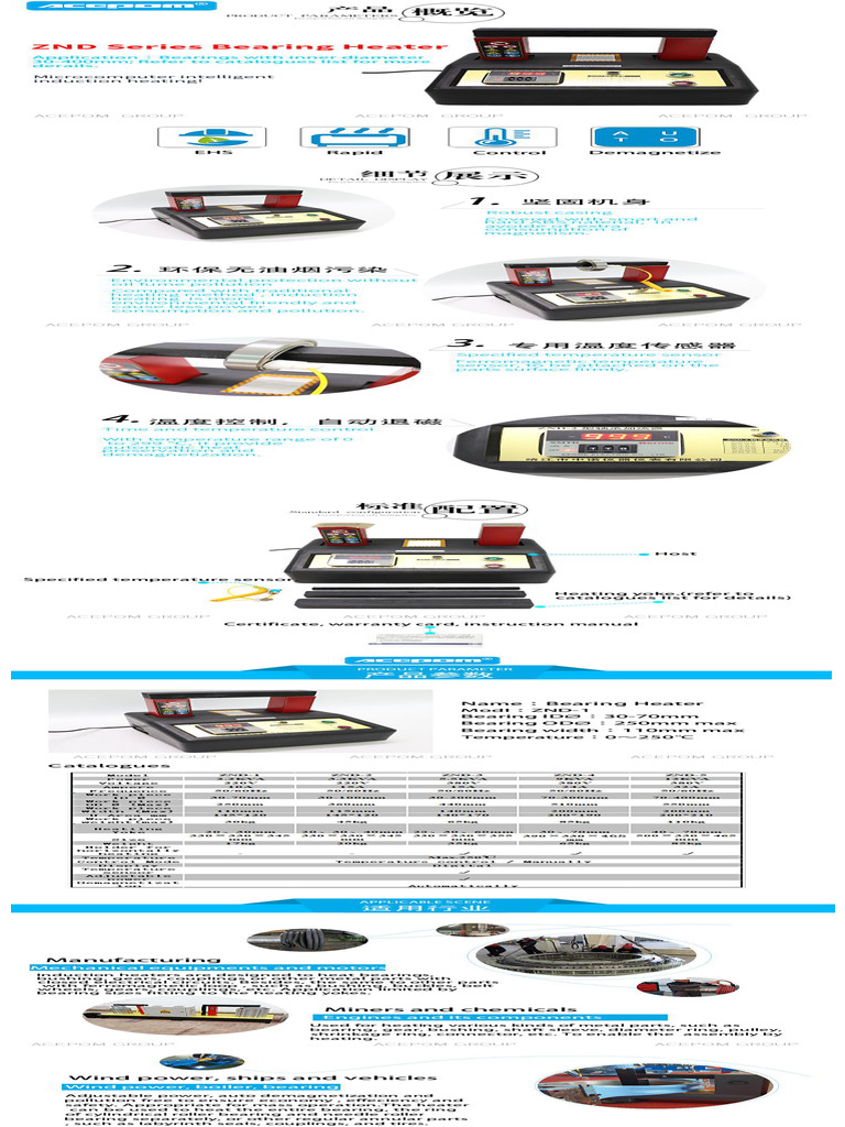 ZND Series Bearing Heater Brochure | PDF
