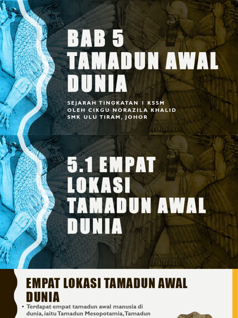 SEJ T1 KSSM Bab 5 Tamadun Awal Dunia Zila Khalid ) | PDF