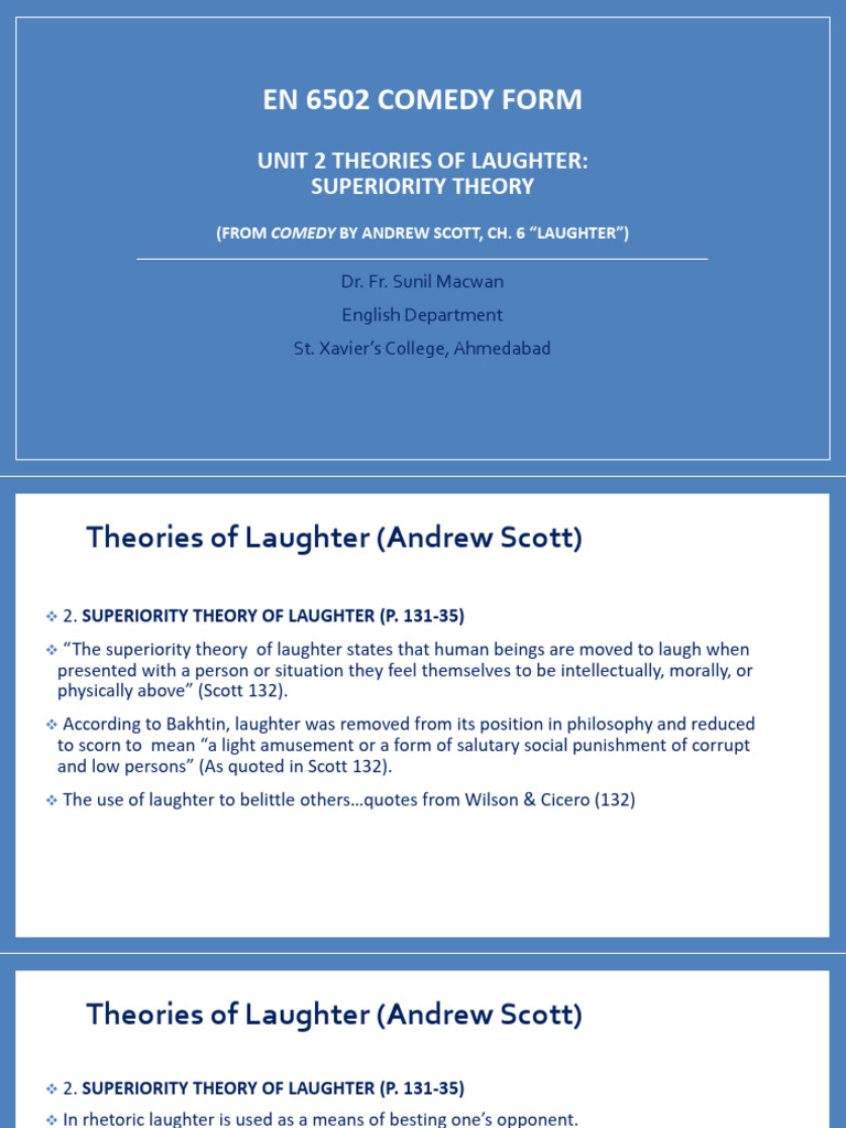 Fs en 6502 Unit 2_superiority Theory | PDF | Laughter