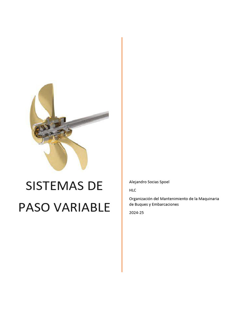 Hélices de Paso Variable en Buques | PDF | Ingeniería mecánica