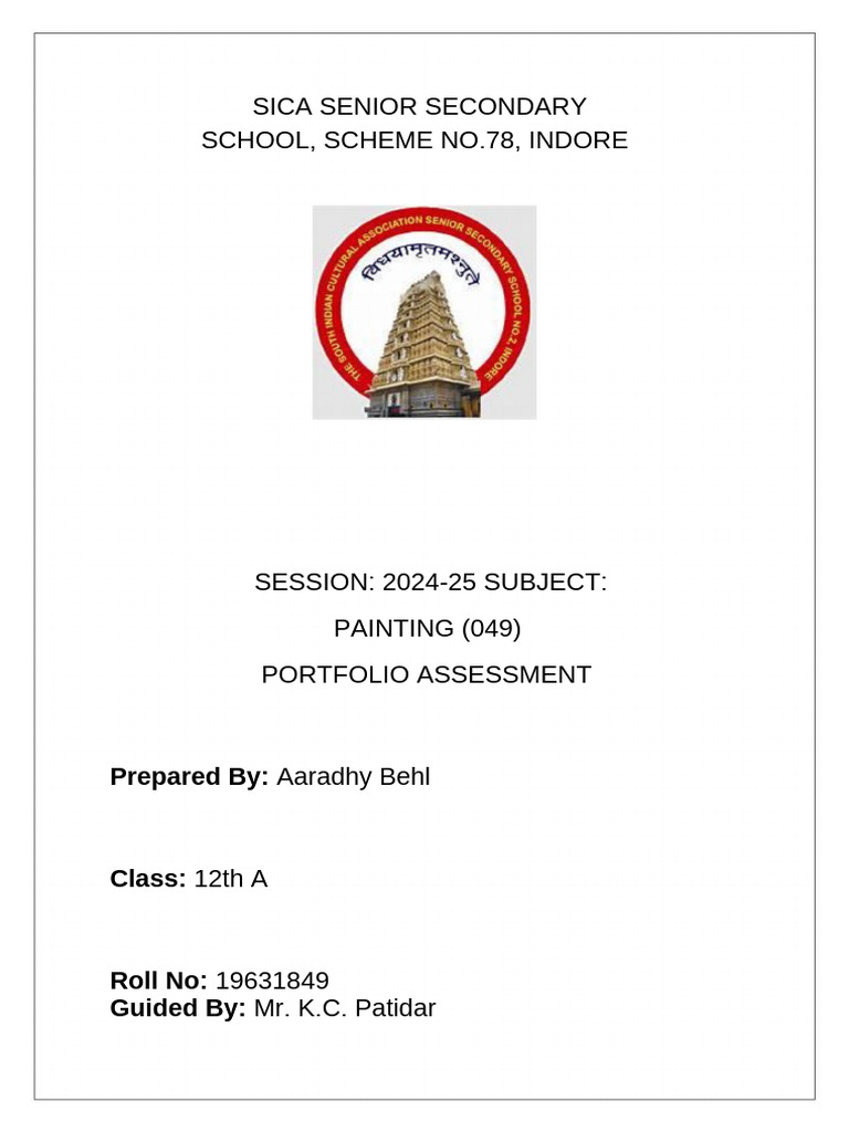 Class 12 Painting Portfolio Assessment | PDF