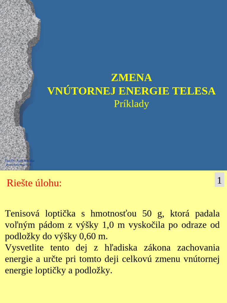 04 Priklady Vnutorna Energia | PDF