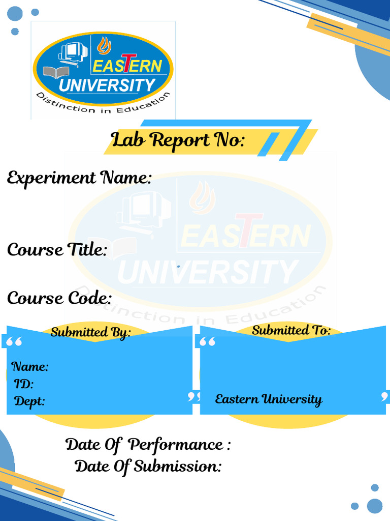 Lab Report Submission Template | PDF