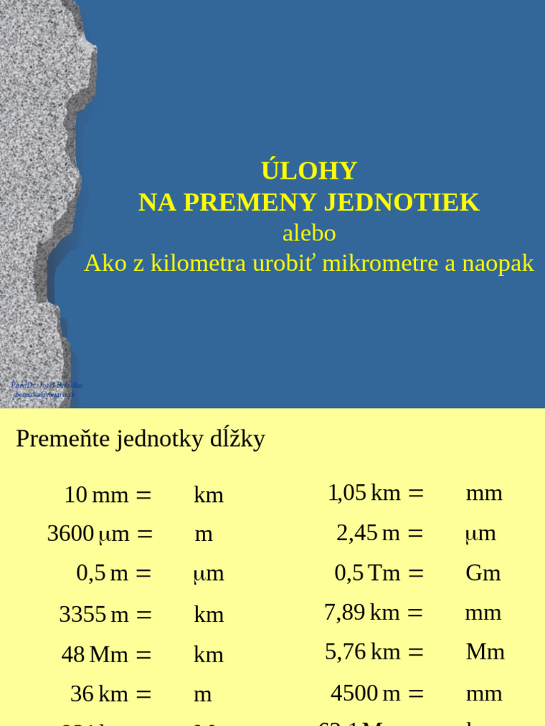 02-Ulohy Na Premeny Jednotiek | PDF