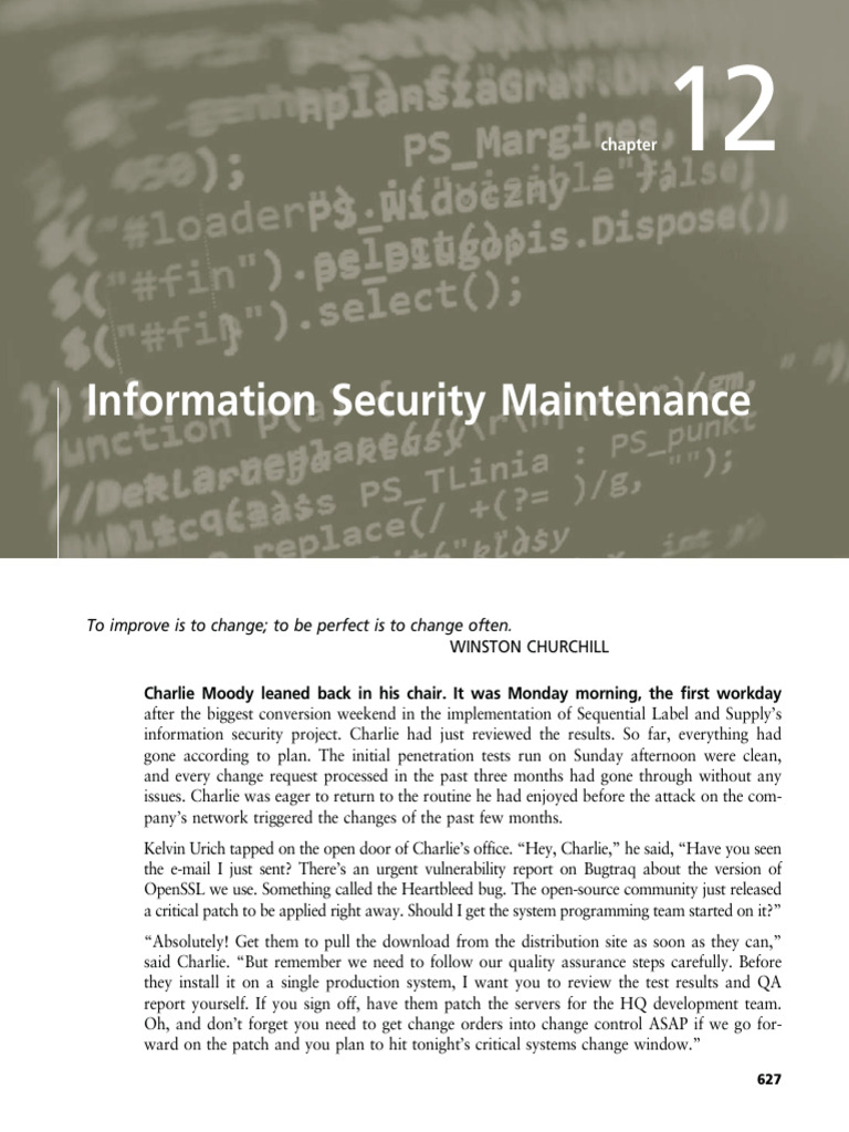 Chương 8 - Principles of ISe 12 | PDF | Information Security ...