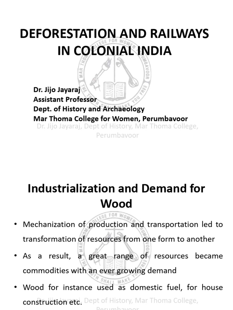 Deforestation and Railways | PDF | Deforestation | Natural Environment