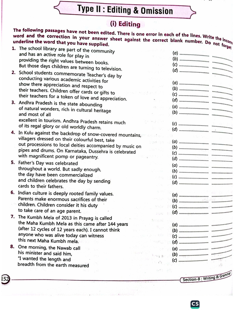 Edting and Omission With Answers | PDF