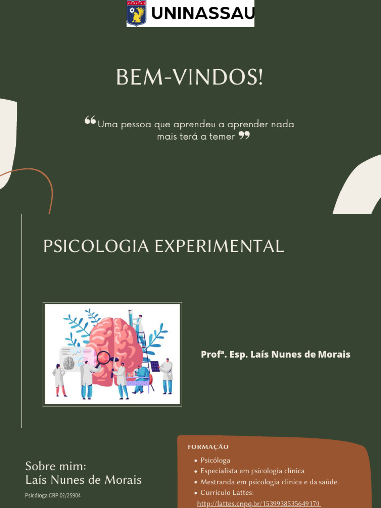 Introdução à Psicologia Experimental | PDF | Psicologia | Mente