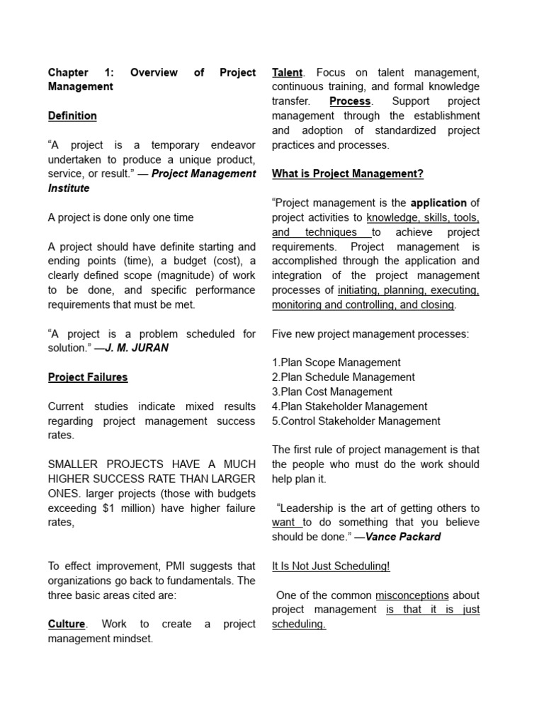 Chapter 1_ Overview of Project Management | PDF | Project Management | Business