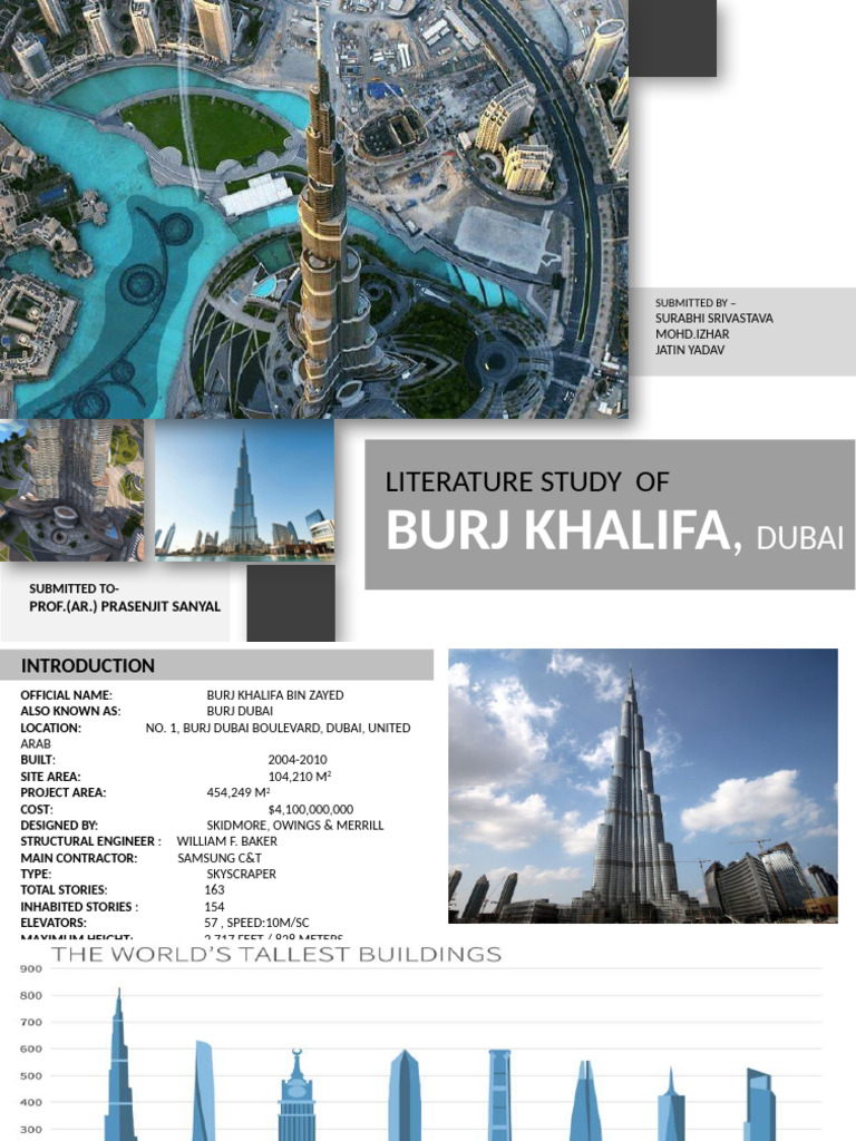 BURJ KHALIFA LITERATURE Izhar | PDF | Building Engineering | Architectural Design