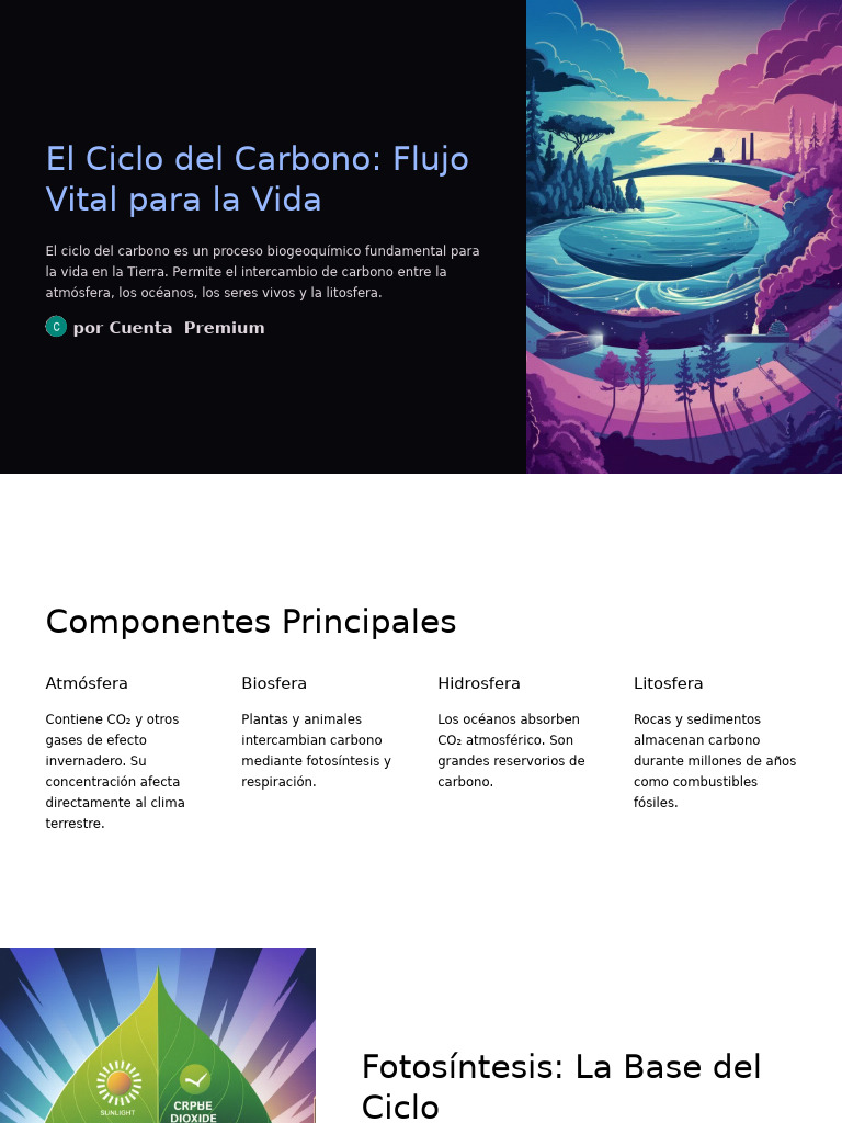 El Ciclo Del Carbono Flujo Vital para La Vida | PDF | Ciclo del carbono | Dióxido de carbono