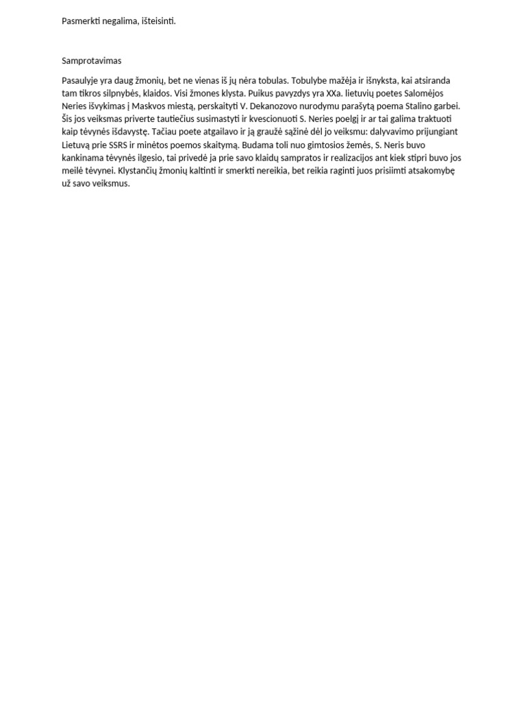 Pasmerkti Negalima | PDF
