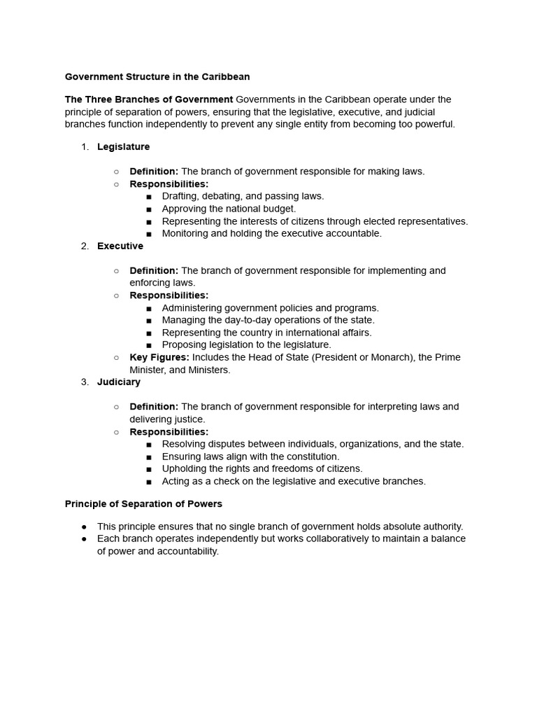 Government Structure in The Caribbean-Merged Pob | PDF | Elections | Voting