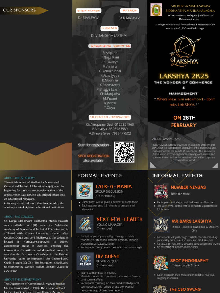 Lakshya 2K25: Commerce Fest Details | PDF | Business