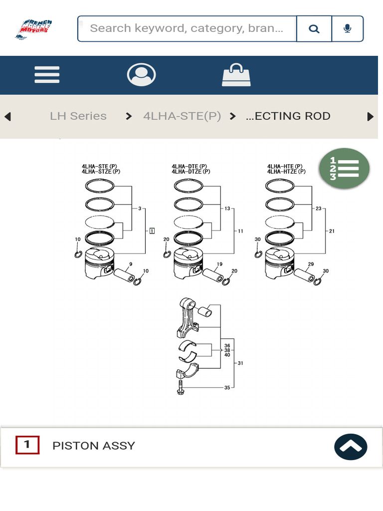Yanmar - FIG 21. PISTON & CONNECTING ROD Schematic 5 | PDF