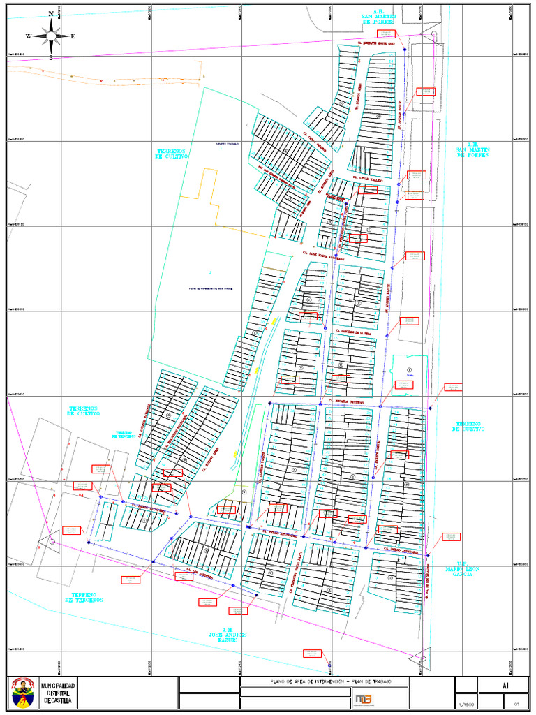 PLANO DE AREA DE INTERVENCION Layout1 | PDF | Saneamiento | Ingeniería hidráulica