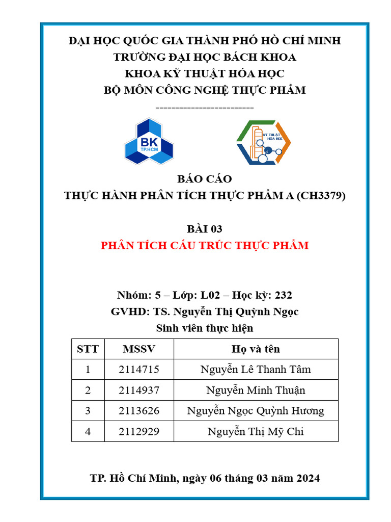 L02 (ST4) - Nhóm 5 - Báo Cáo Bài 3 - THPTTPA - HK232 | PDF