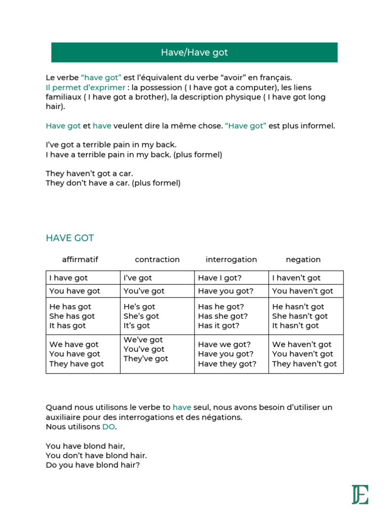 Have-et-Have-got-1 | PDF