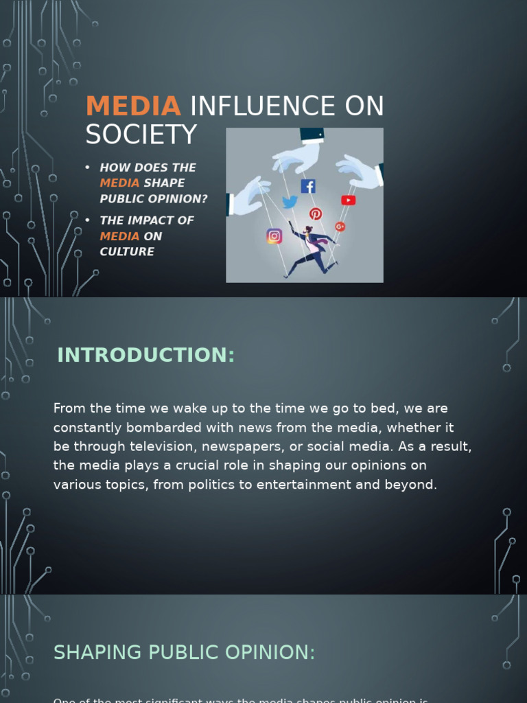 Media Influence On Society | PDF | Public Opinion | Human Communication