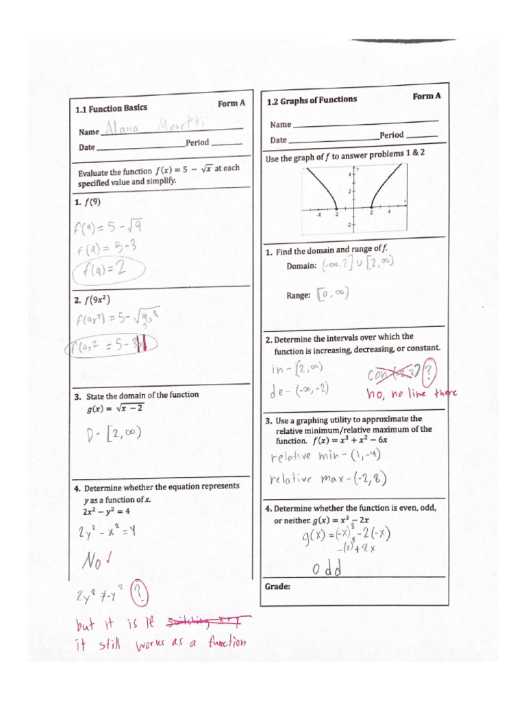 1.1 Function Basics | PDF