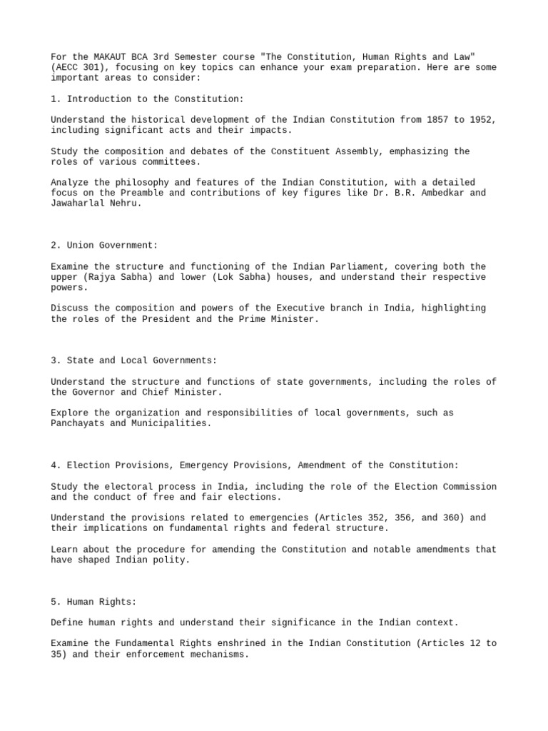 The Constitution Human Rights and Law | PDF | Government Of India ...