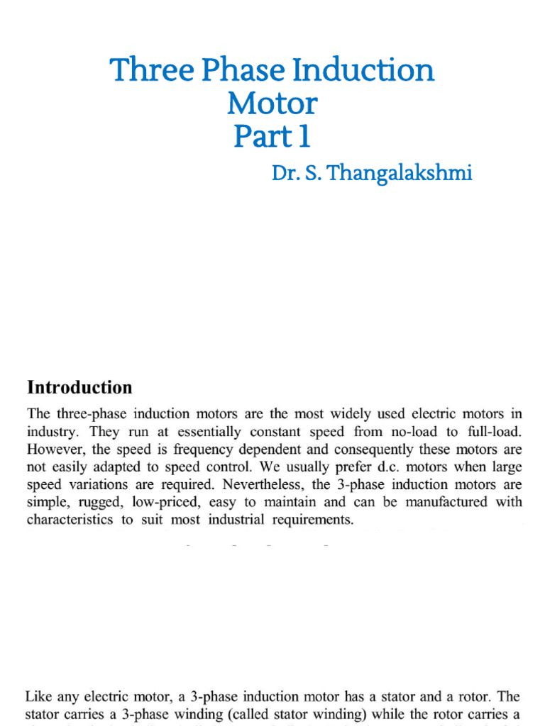 8 Three Phase Induction Motor - Part 1 | PDF