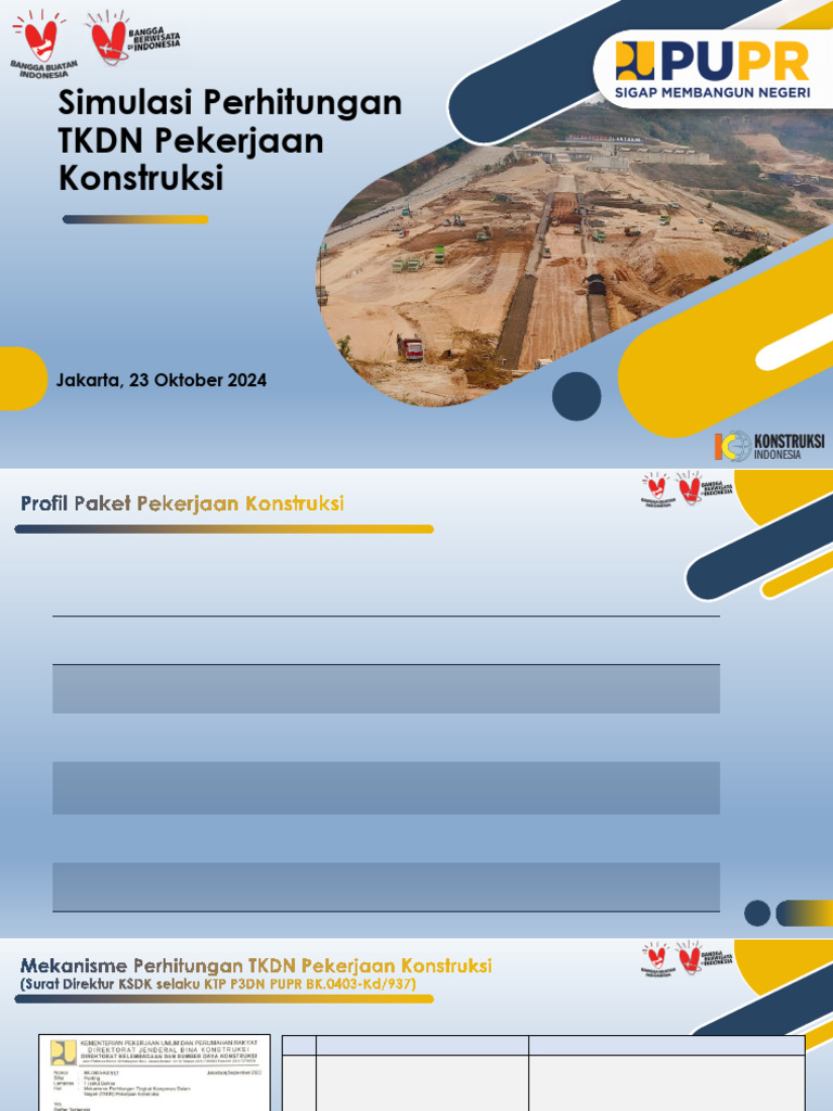 Perhitungan TKDN Konstruksi Irigasi 2024 | PDF