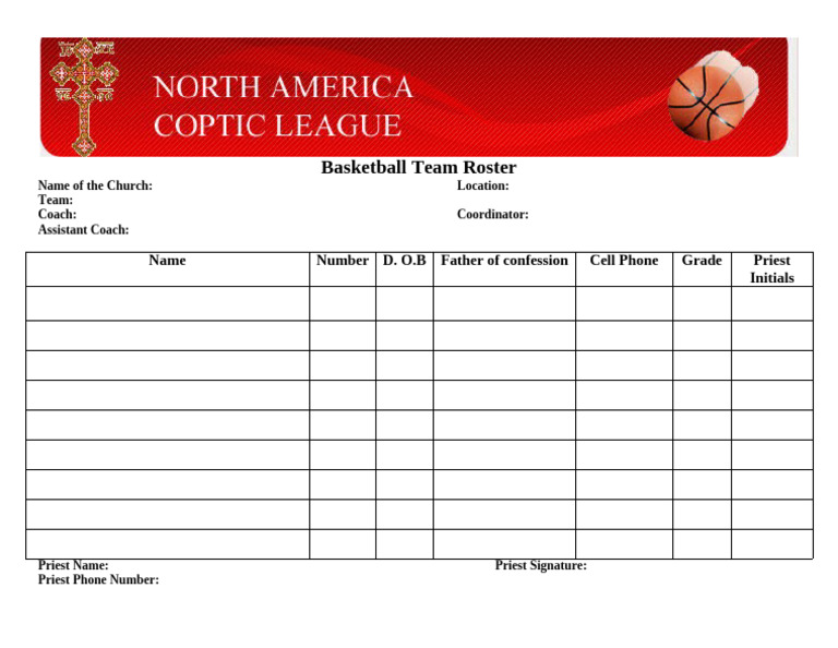 Basketball Team Roaster | PDF