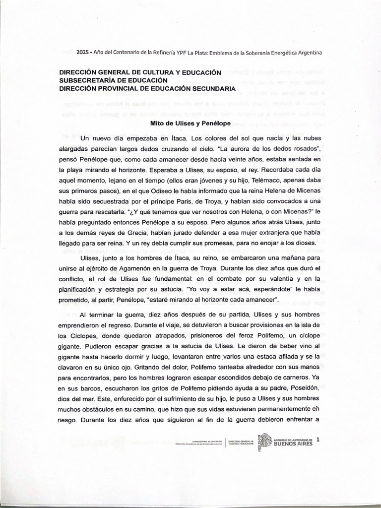 El Mito de Ulises y Penelope | PDF