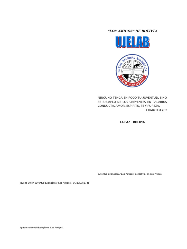 Reglamento UJELAB_070411 | PDF | Pecado | Cuáqueros