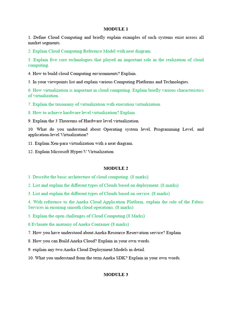 Revised - CLOUD COMPUTIG - QB | PDF | Cloud Computing | Map Reduce