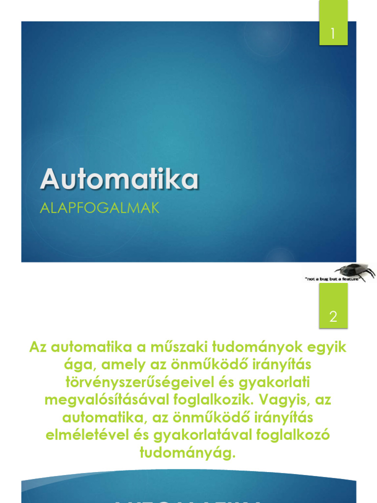 2 Automatika Alapfogalmak | PDF