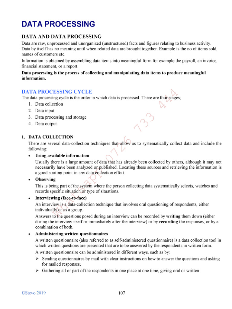 Data Processing | PDF