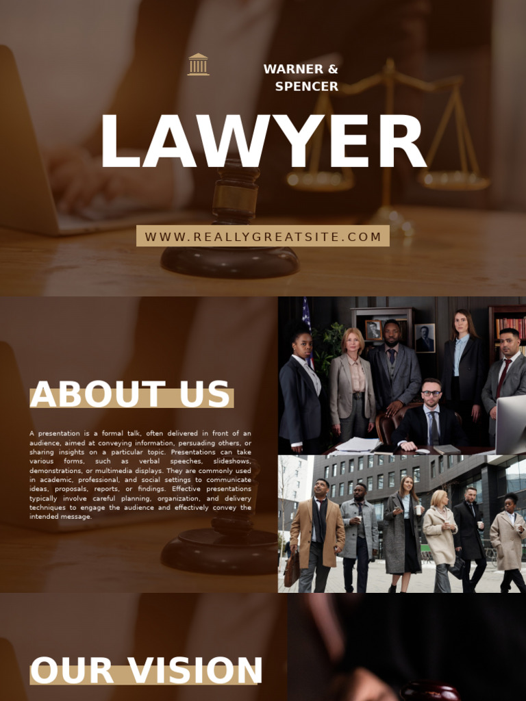 Brown and White Clean Lawyer Business Presentation | PDF | Multimedia ...