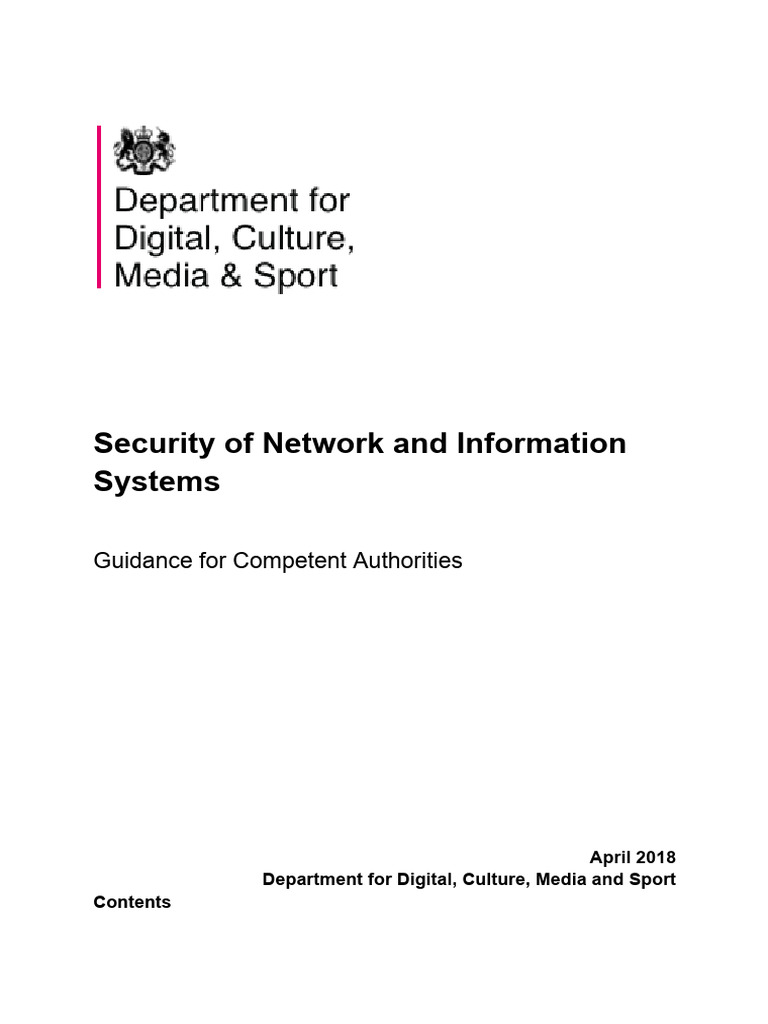 NIS - Guidance For Competent Authorities | PDF | Brexit