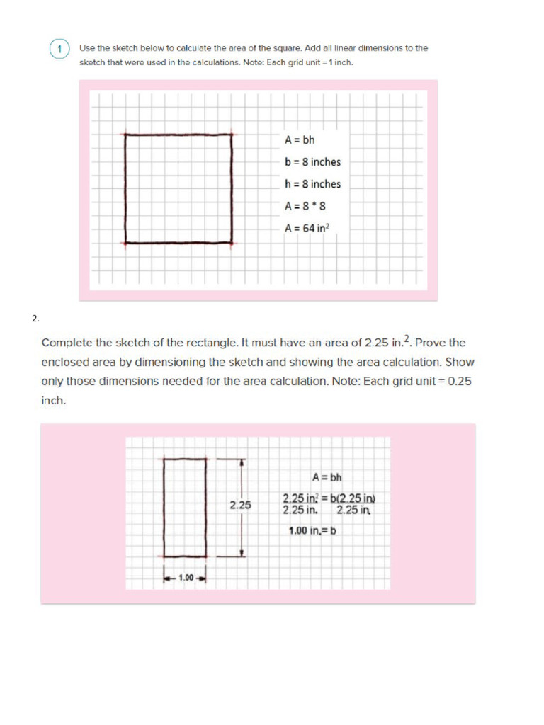 Geometric Shapes and Area Activity Key | PDF