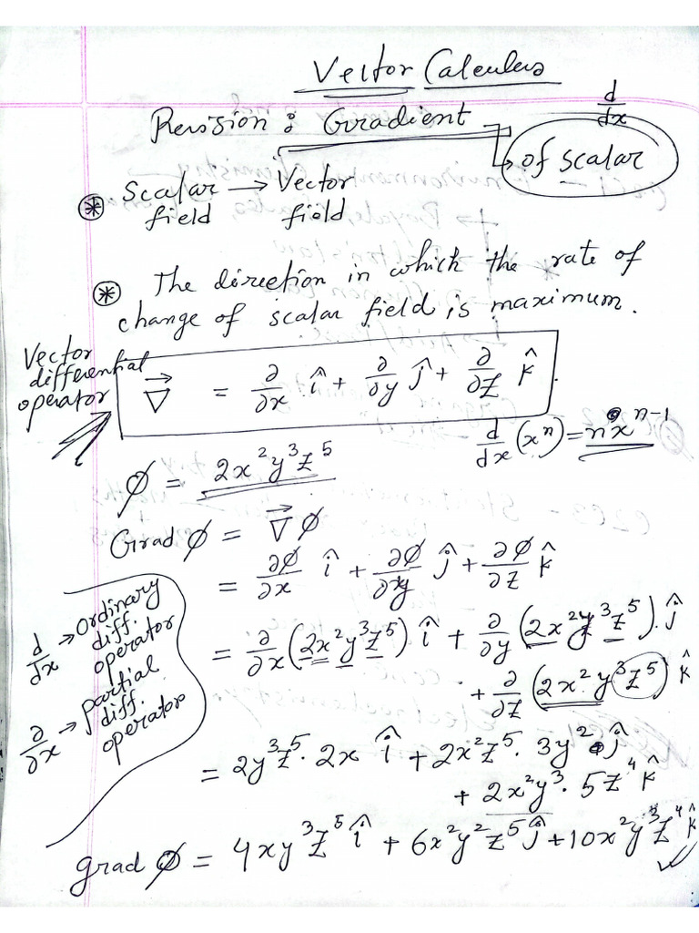 Vector Calculus Revision | PDF