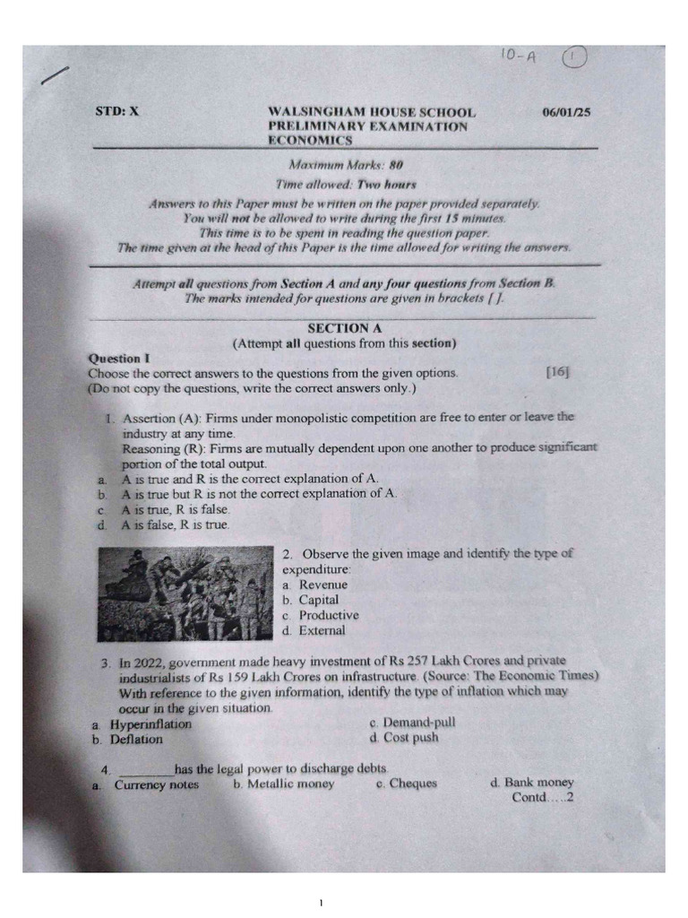 Eco.WHS. prelim paper | PDF