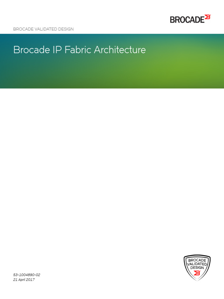 Brocade Ip Fabric Architecture BVD | PDF | I Pv6 | Computer Network
