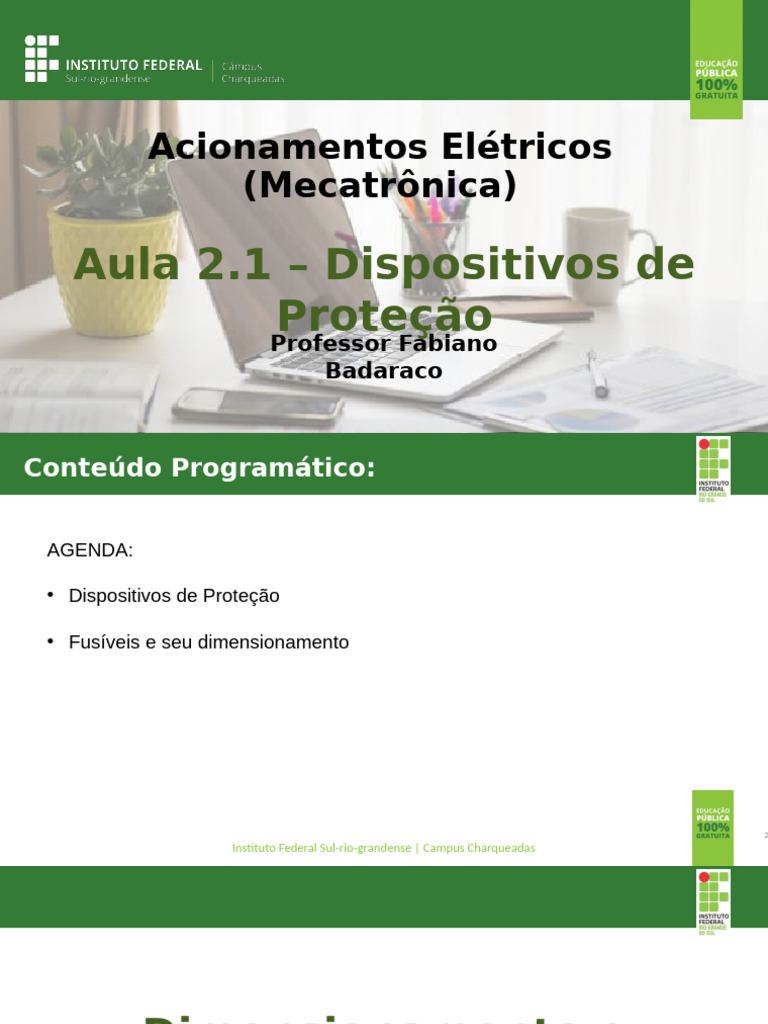 Aula 2 - Fusíveis e Disjuntores | PDF | Fusível (elétrico) | Bens manufaturados