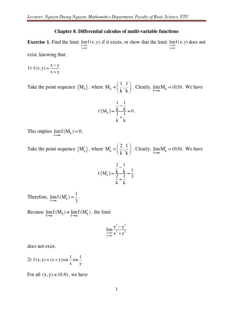 Answer To Exercises of Chapter 8 - TCC | PDF | Equations | Mathematical Relations