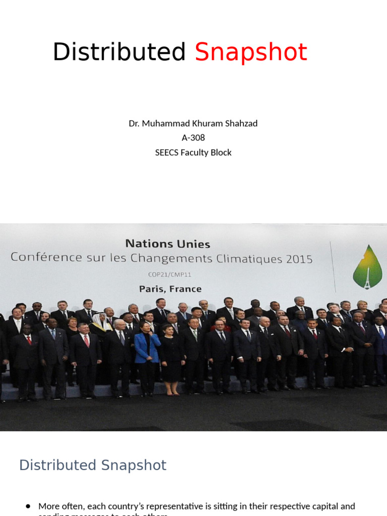 W05-L07 Distributed Snapshot | PDF | Distributed Computing | Computer ...