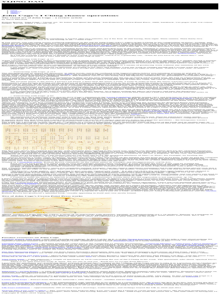 John Cage's I Ching Chance Operations | PDF
