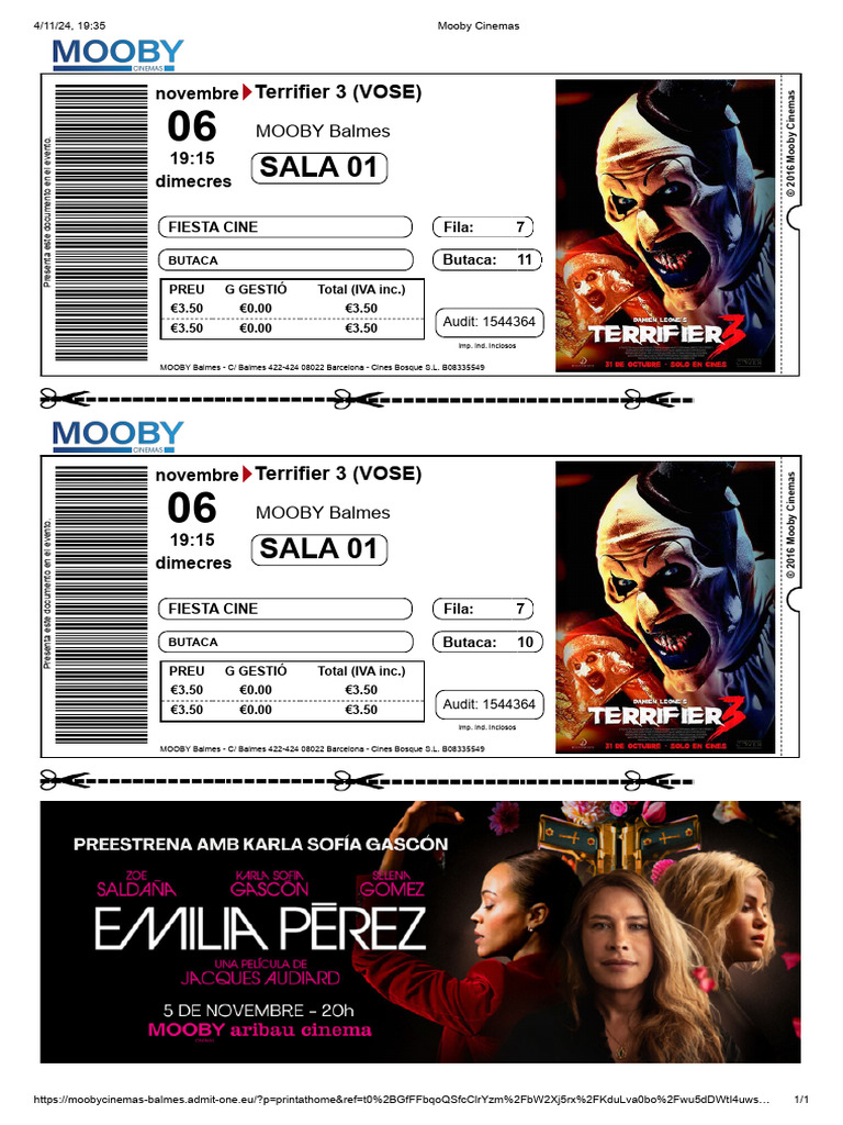 Mooby Cinemas (1) | PDF